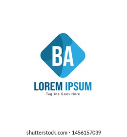 Ba Letter Logo Design Creative Modern Stock Vector (Royalty Free ...