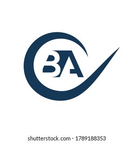 Ba Letter Logo Design Creative Icon Stock Vector (Royalty Free ...