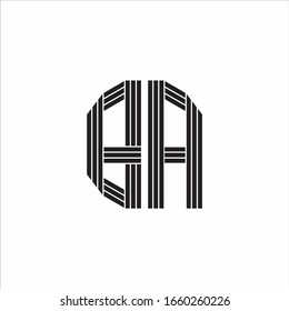 Ba Logo Monogram Outline Style Linked Stock Vector (Royalty Free ...