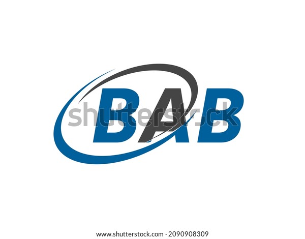 Bab Letter Creative Modern Elegant Swoosh Stock Vector (Royalty Free ...