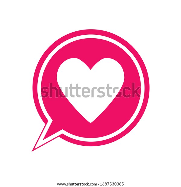 Babble Icon Heart Design Illustration Stock Vector (Royalty Free ...