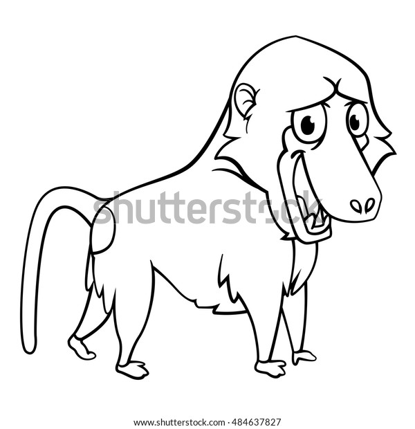 Baboon Cartoon Style Vector Art Illustration Stock Vector (Royalty Free ...