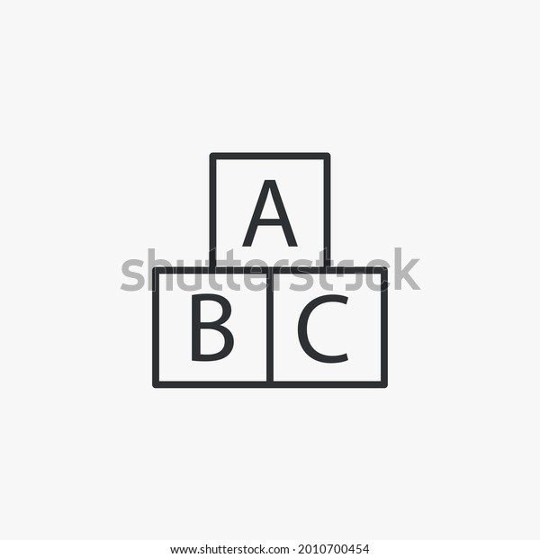 Baby Alphabet Blocks Vector Icon Stock Vector (Royalty Free) 2010700454 ...
