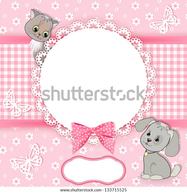 Baby Background Frame Vector Illustration: vetor stock (livre de ...