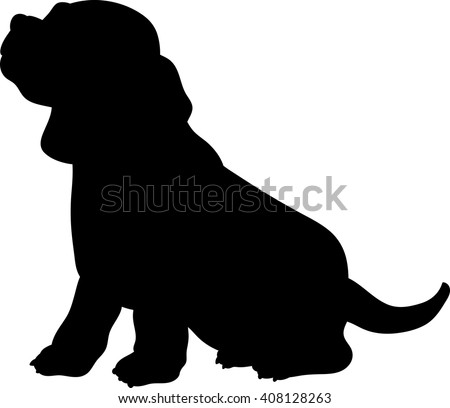 Baby Beagle Vector Silhouette Stock Vector (Royalty Free) 408128263 ...