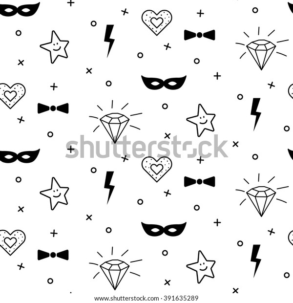 Baby Black White Pattern Seamless Design Stock Vector (Royalty Free ...