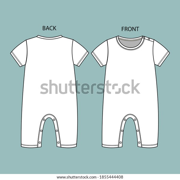 Baby Bodysuit Template Baby Bodysuit Front Stock Vector (Royalty Free ...
