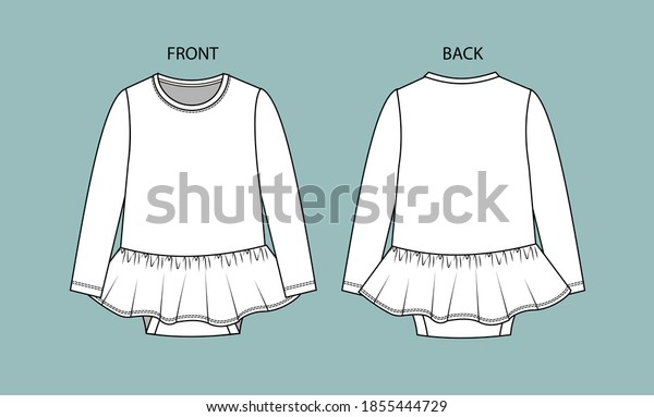 Baby Bodysuit Template Baby Bodysuit Front Stock Vector (Royalty Free ...