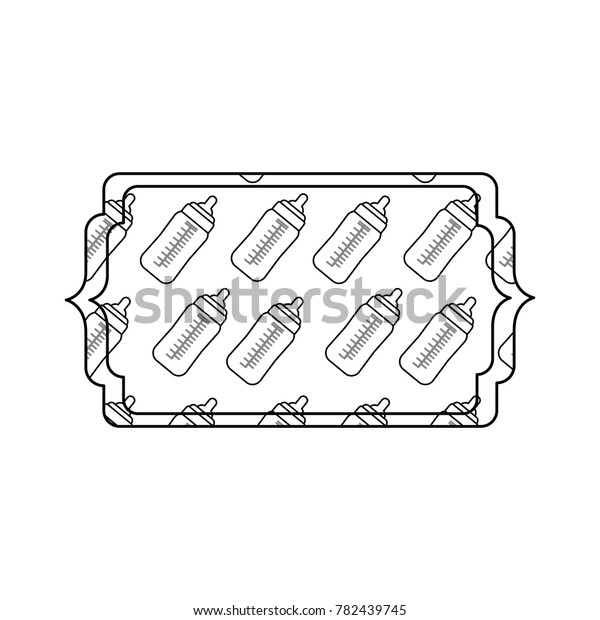 Baby Bottle Frame Stock Vector (Royalty Free) 782439745 | Shutterstock
