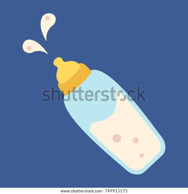 Baby Bottle Milk Formula Vector Illustration Stock Vector (Royalty Free ...