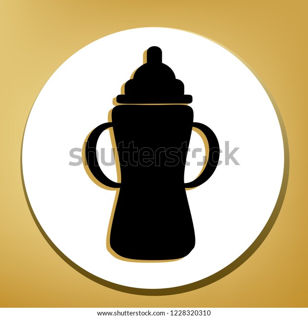 Baby Bottle Sign Vector Black Icon Stock Vector (Royalty Free ...