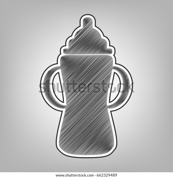 Baby Bottle Sign Vector Pencil Sketch Stock Vector (Royalty Free ...