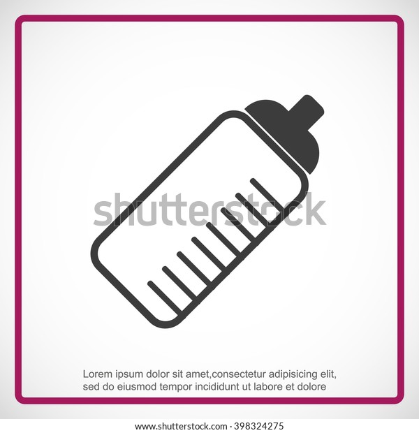 Baby Bottle Symbol Stock Vector (Royalty Free) 398324275 | Shutterstock