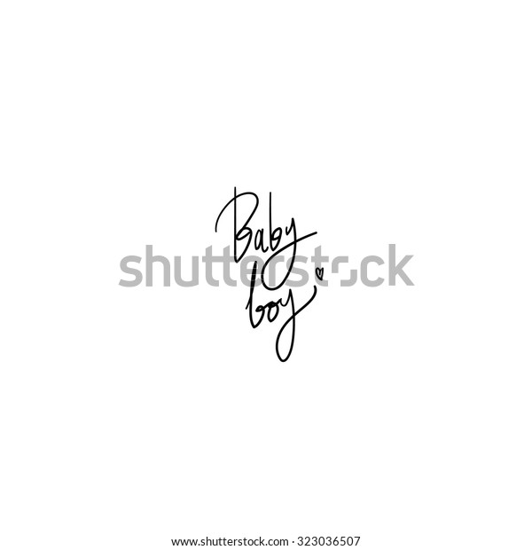 Baby Boy Hand Written Vector Text Stock Vector (Royalty Free) 323036507
