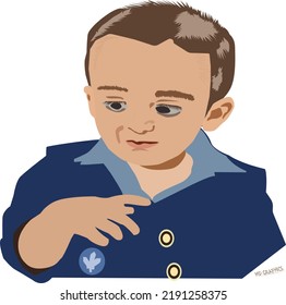 Baby Boy Vector Image Trace Stock Vector (Royalty Free) 2191258375 ...