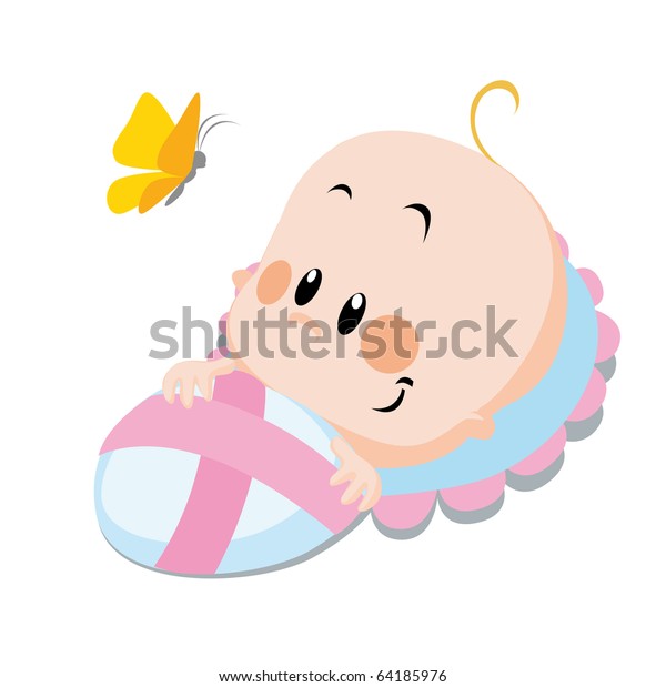 Baby Butterfly Stock Vector (Royalty Free) 64185976