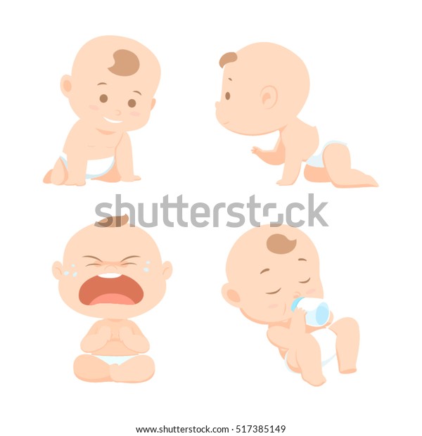 Baby Cartoon Set 3 Stock Vector (Royalty Free) 517385149