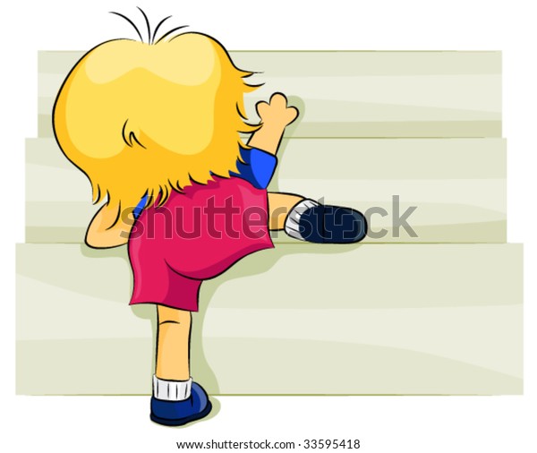 Baby Climbing Stairs Vector 库存矢量图（免版税）33595418 | Shutterstock
