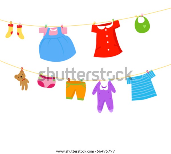 Imágenes Prediseñadas De Tendedero Bebé Niño