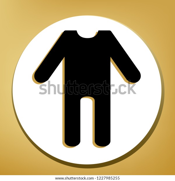 Baby Clothes Sign Vector Black Icon Stock Vector (Royalty Free ...