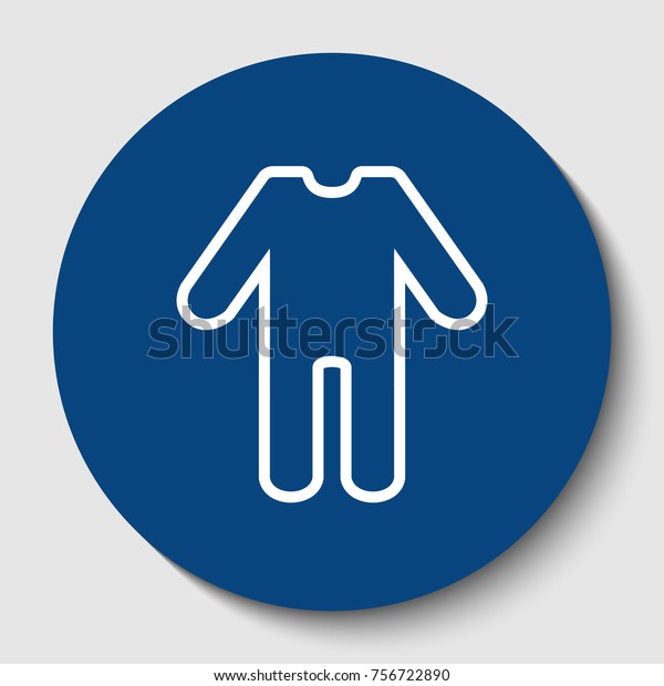 Baby Clothes Sign Vector White Contour Stock Vector (Royalty Free ...