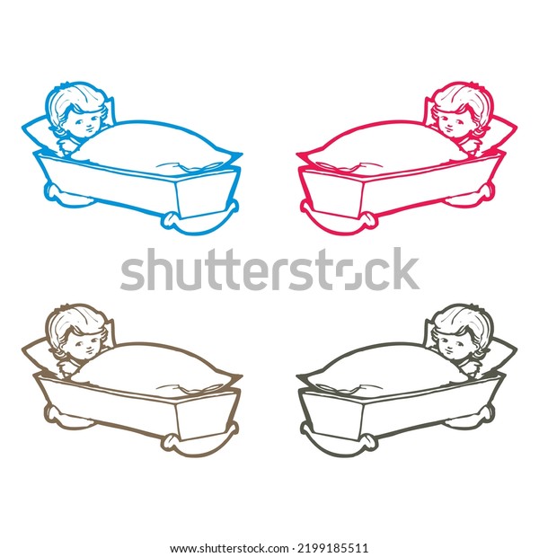 Baby Cradle Vector Illustration Stock Vector (Royalty Free) 2199185511 ...