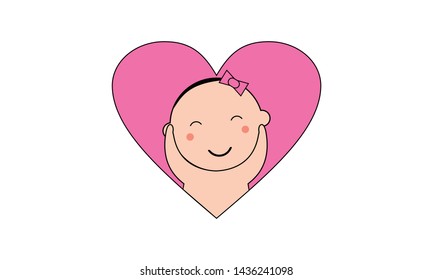 Baby Cute Infant Logo Vector Stock Vector (Royalty Free) 1436241098 ...