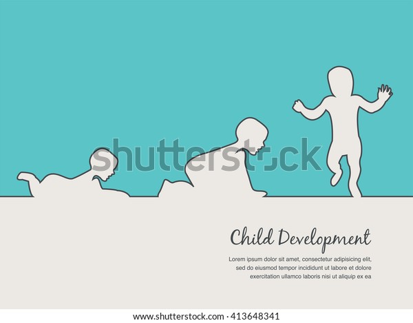 Baby Development Icon Child Growth Stages庫存向量圖 (免版稅) 413648341