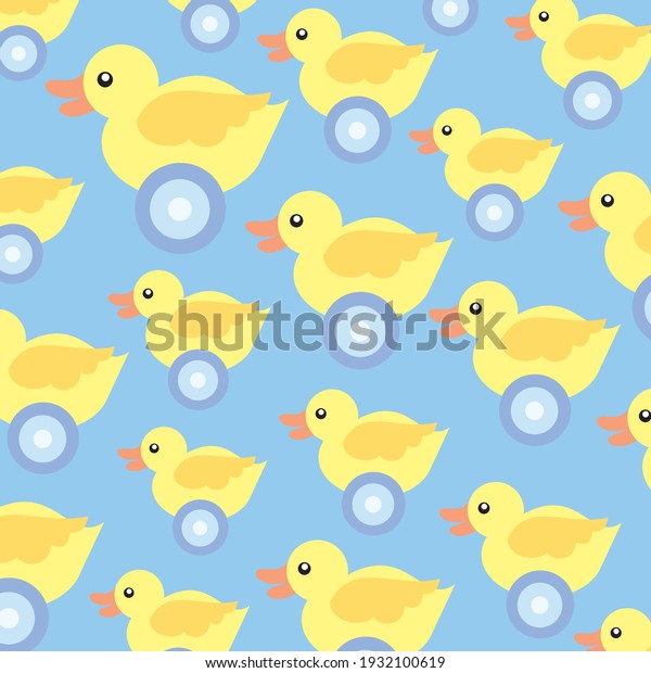 Baby Duck Pattern Baby Gift Wrap Stock Vector (Royalty Free) 1932100619 ...