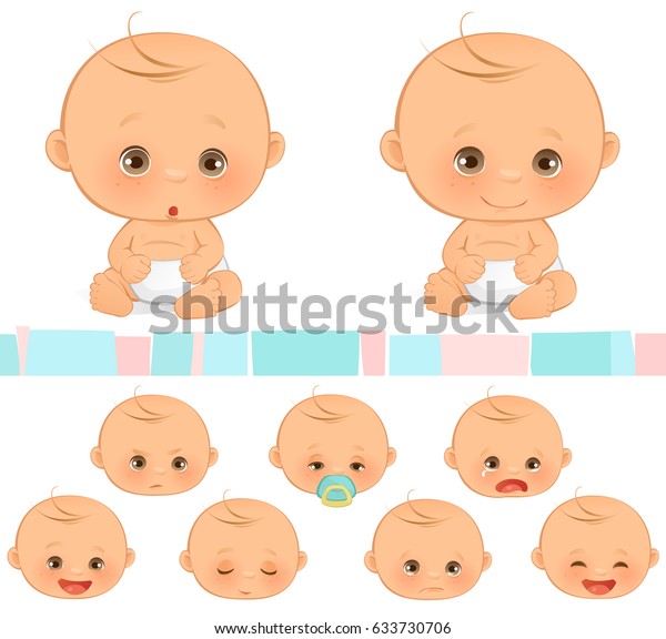 Baby Emotions Stock Vector (Royalty Free) 633730706