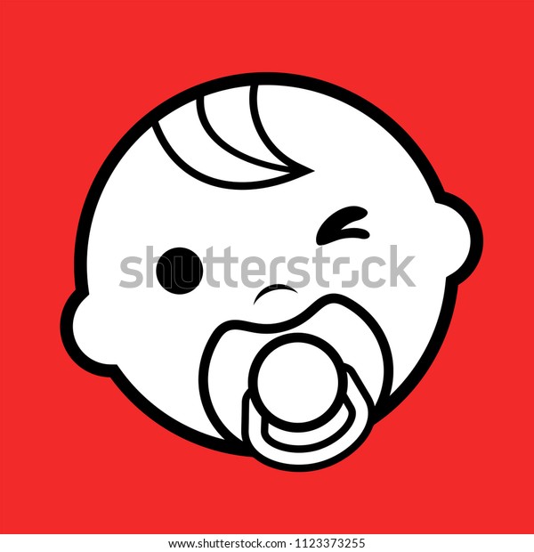 Baby Face Illustration Stock Vector (Royalty Free) 1123373255 ...