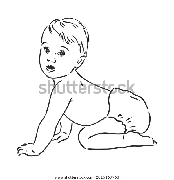Baby Figure Front Side Back View Stock Vector (Royalty Free) 2015169968 ...