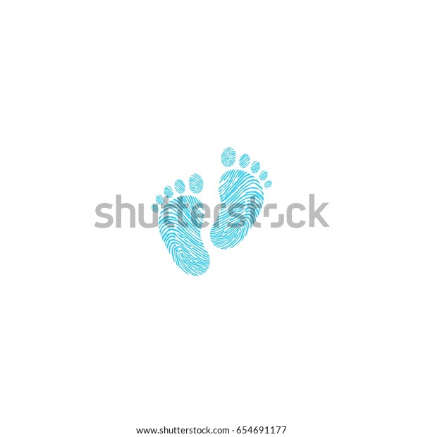Baby Footsteps Vector Illustration Stock Vector (Royalty Free) 654691177