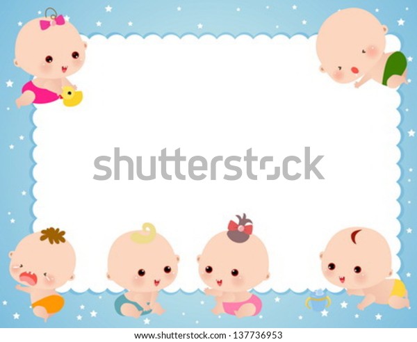 Baby Frame Stock Vector (Royalty Free) 137736953