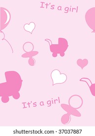 Baby Girl Pattern Vector Background Stock Vector (Royalty Free ...