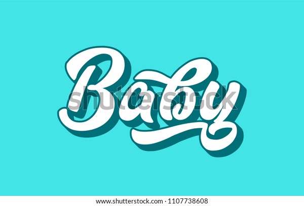 Baby Hand Written Word Text Typography Stock Vector (Royalty Free ...