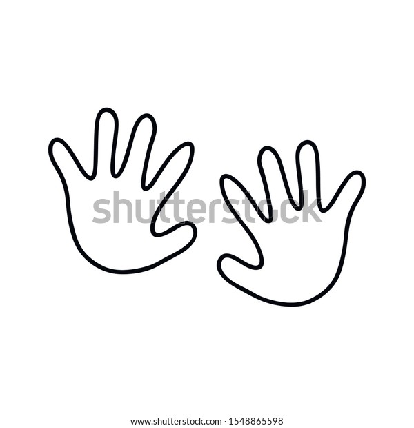 Baby Hands Icon Vector Concept Illustration Stock Vector (Royalty Free ...