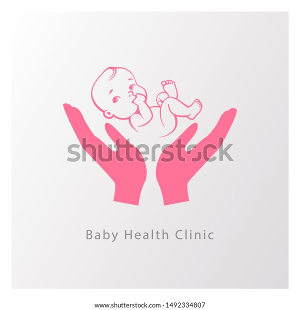 Baby Hands Shape Logo Emblem Hands Vector de stoc (royalty free ...