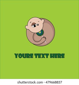 Baby Funny Logo Template Black Green Stock Vector (Royalty Free) 540389530