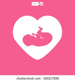 Baby Inside Heart Stock Vector (Royalty Free) 330217838 | Shutterstock