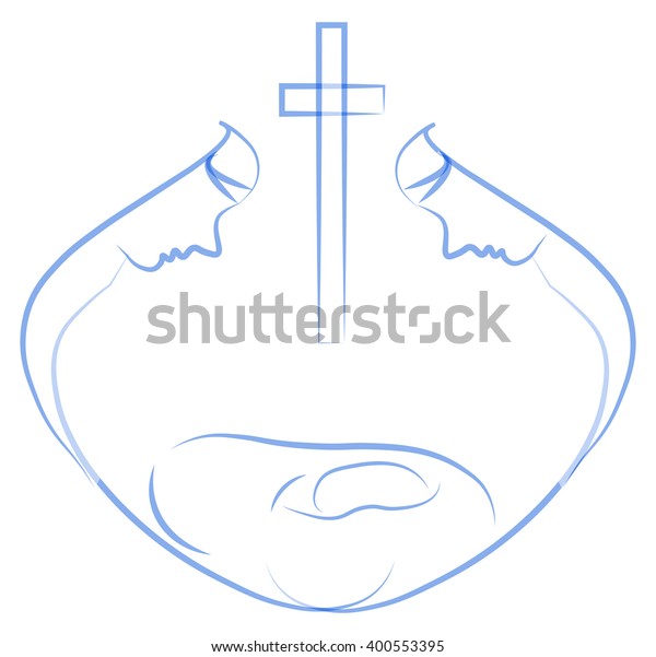 Baby Jesus Logo Stock Vector (Royalty Free) 400553395 | Shutterstock