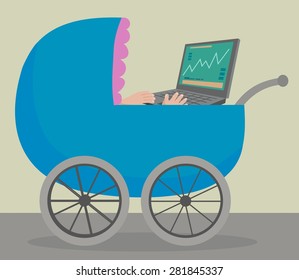 Baby Laptop Stock Vector (Royalty Free) 281845337 | Shutterstock