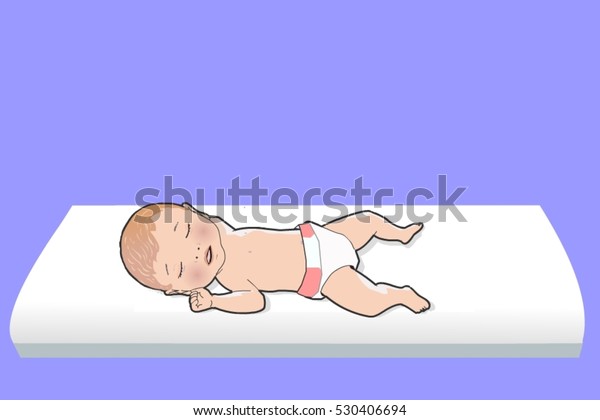 Baby Laying On Changing Table Stock Vector (Royalty Free) 530406694 ...