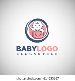 Baby Logo Vector Template Circle Shape Stock Vector (Royalty Free ...