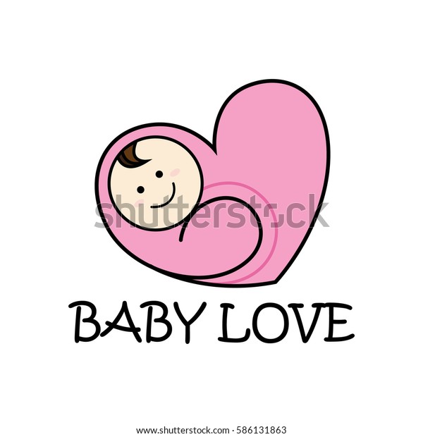 Baby Love Logo Stock Vector (Royalty Free) 586131863