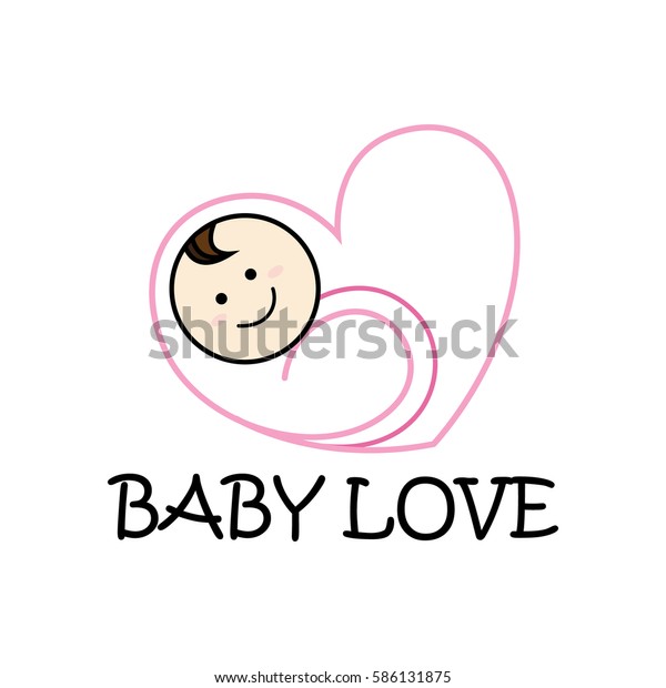 Baby Love Logo Stock Vector (Royalty Free) 586131875