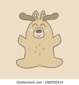 Baby Moose Hand Drawn Vector Illustration Stock Vector (Royalty Free ...