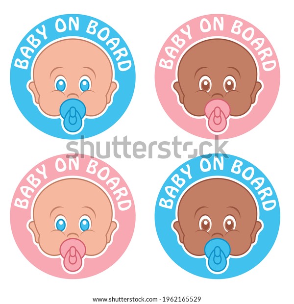 Baby On Board Signs Vector Illustration Stock Vector (Royalty Free ...