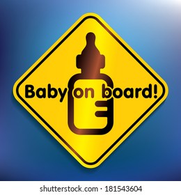 Baby On Board Sticker Vector Illustration Stock Vector (Royalty Free ...