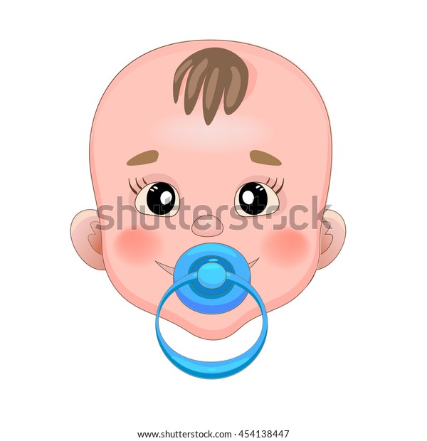 Baby with pacifier. Baby smile